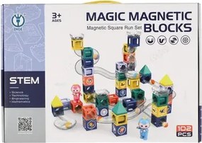 TEDDIES Magnetická kuličková dráha s figurkami / 102 dílků / plast / o