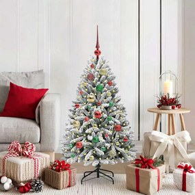 Umělý vánoční stromeček 120 cm 150 LED Teplá bílá PVC a ocel 3395738
