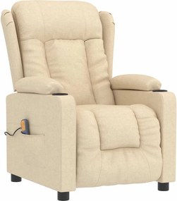 Masážní křeslo krémové textil 339067