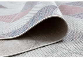 koberec SISAL SION Geometrický, Trojúhelníky 3006 ploché tkaní ecru / velikost 180x270 cm | krásné koberce cz