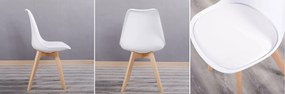 Jídelní židle SCANDI bílé 4 ks - skandinávský styl