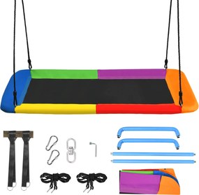 Costway 100-180 cm houpačka na strom, houpačka pro děti, houpačka do hnízda