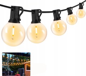 Zahradní Balkonová Led Světelná Girlanda 52xŽÁROVEK G40 1W 15M