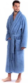 Bavlněný župan Athena s límcem modrá 21 16 5456 - XL