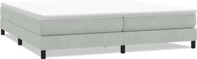 Postel Box Spring bez matrace světle šedá 200x220 cm samet 3315891