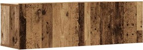 Nástěnné TV skříňky 4 ks starého dřeva 100x30x30 cm kompozit 3329007