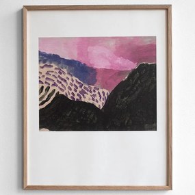Fine Little Day Autorský plakát Landscape 40x50 cm, růžová barva, papír