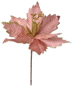 Růžová umělá květina zápich vánoční hvězda Poinsettia - Ø 24*27 cm