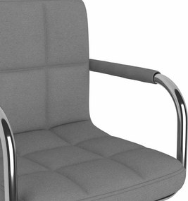 Otočná jídelní židle světle šedá textil 3088155