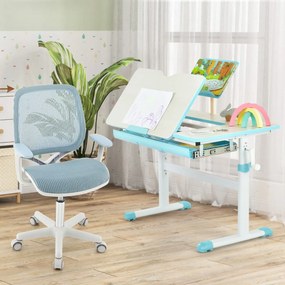 Costway Výškově nastavitelná dětská otočná židle s brzdou sedadla, ergonomická