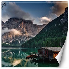 Fototapeta, Jezero v horách Horská krajina - 300x300 cm