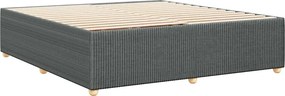 Rám postele bez matrace tmavě šedý 200 x 200 cm textil 3284964