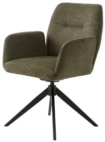 Designová otočná židle Talaith olivová zelená