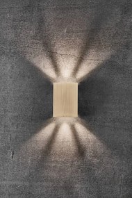 NOR 2019041035 Venkovní nástěnné svítidlo Fold 10 2x3,5W LED mosaz čirá - NORDLUX