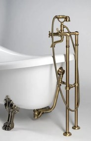 Polysan RETRO volně stojící vana 168x76,2x70cm, bílá, nohy bronz 43358