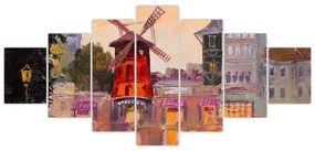 Obraz - Moulin rouge, Paříž, Francie (210x100 cm)