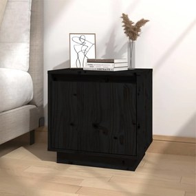 vidaXL Noční stolek 40 x 30 x 40 cm masivní borové dřevo [813313] Barva: Černá