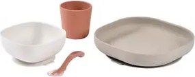 Beaba Jídelní sada silikonová 4-dílná Terracotta/Gazelle