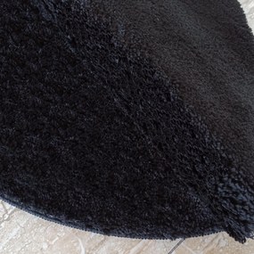DY Černý kulatý huňatý koberec Camel Rozměr: 80 cm