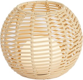 Venkovní stolní lampa béžová 25 cm vč. LED dobíjecí s USB-C IP44 - Oli