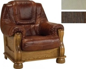 Casarredo - Komfort nábytek Rustikální křeslo MONROE kůže S21/dřevo 11
