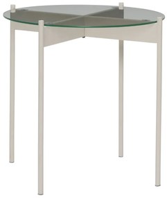 OnaDnes -20% Béžový skleněný odkládací stolek Hübsch Beam 45 cm