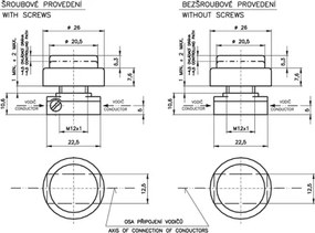 Vypínač Desko 3274-01871 tlačítkový vestavný 2A 250V