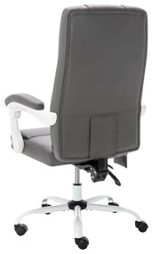 Masážní kancelářská židle šedá umělá kůže,  20313