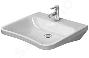 DURAVIT - DuraStyle Umyvadlo Med, 650x570 mm, s 1 otvorem pro baterii, s WonderGliss, alpská bílá (23306500001)