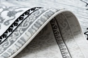 Dywany Łuszczów, AKCE: 80x150 cm Kusový koberec Gloss 8490 52 Ornament ivory/grey, šedá, chodba / předsíň