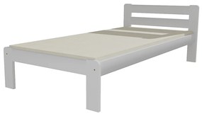 Dřevěná postel VMK 2A 120x200 borovice masiv - bílá