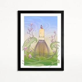 Katarina Kratochvílová | Matcha Rám: Černý, Velikost: 60 x 40 cm