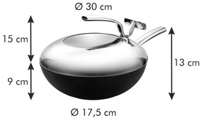 Wok pánev s poklicí ø 30 cm President – Tescoma