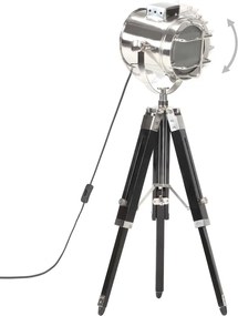 Stojací lampa na stativu černá masivní mangovníkové dřevo 69 cm 286108
