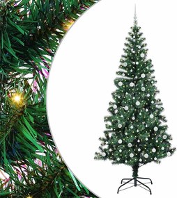 Umělý osvětlený vánoční stromeček Zelená 240 cm PVC a kov 3396791