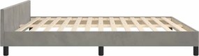 Rám postele bez matrace světle šedý 160 x 200 cm samet 3125641