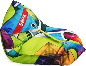 BeanBag Designový sedací vak 189x140 Abstrakt s popruhy