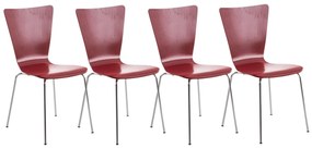 Židle Aaron (SET 4 ks) - Červená