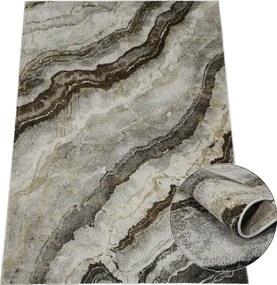 BE Koberec Wenus 7772 GREY - šedý obdélníkový Rozměr: 60x100 cm