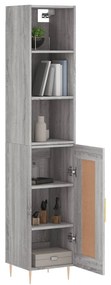 Skříň highboard šedá sonoma 34,5 x 34 x 180 cm kompozitní dřevo