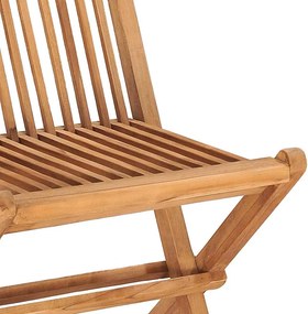 3dílný skládací zahradní jídelní set s poduškou masivní teak 3063171