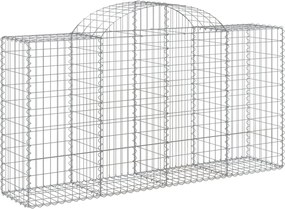 Klenuté gabionové koše 25ks 200x50x100/120cm pozinkované železo 3146336