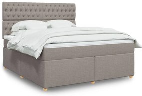 Box spring postel s matrací taupe 180x200 cm textil 3291370