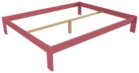 Manželská postel VMK004A masiv borovice (Barva dřeva: barva růžová, Rozměr: 120 x 200 cm)
