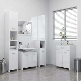 vidaXL 4dílný set koupelnového nábytku [3154410] Barva: bílá s vysokým leskem