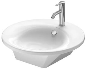 Duravit Starck 1 - Nábytkové umyvadlo s přepadem, průměr 580 mm, WonderGliss, bílá 04065800001