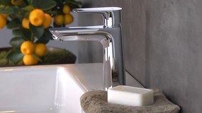 Hansgrohe Talis E, umyvadlová baterie 110 s odtokovou soupravou s táhlem, chromová, 71710000