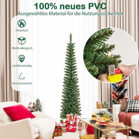 Costway 180 cm velký umělý vánoční stromek Osvětlený vánoční