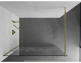 Mexen Kioto sprchová zástěna 70x200 cm 8 mm, zlatý profil, bílé provedení, 800-070-101-50-85