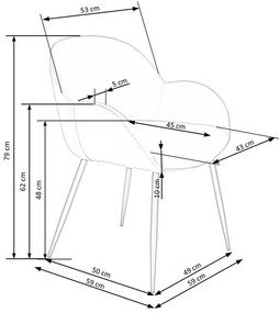 Jídelní židle Delila, tmavě zelená
